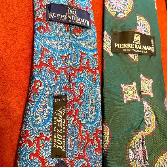Pierre Balmain | Accessories | 2 Italian Silk Ties Vintage Pierre ...